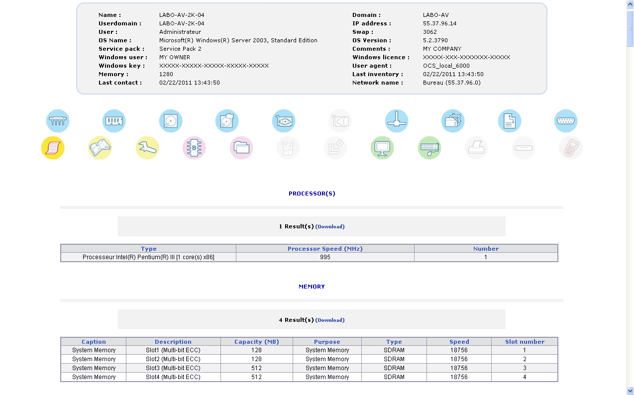 Ficha Aplicación Ocs Inventory Bilib
